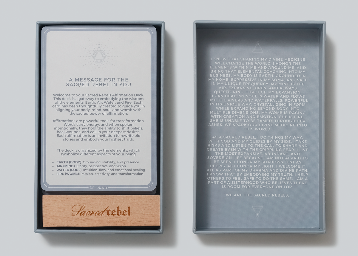 Sacred Rebels Elemental Affirmation Deck – Simply Sadie Jane